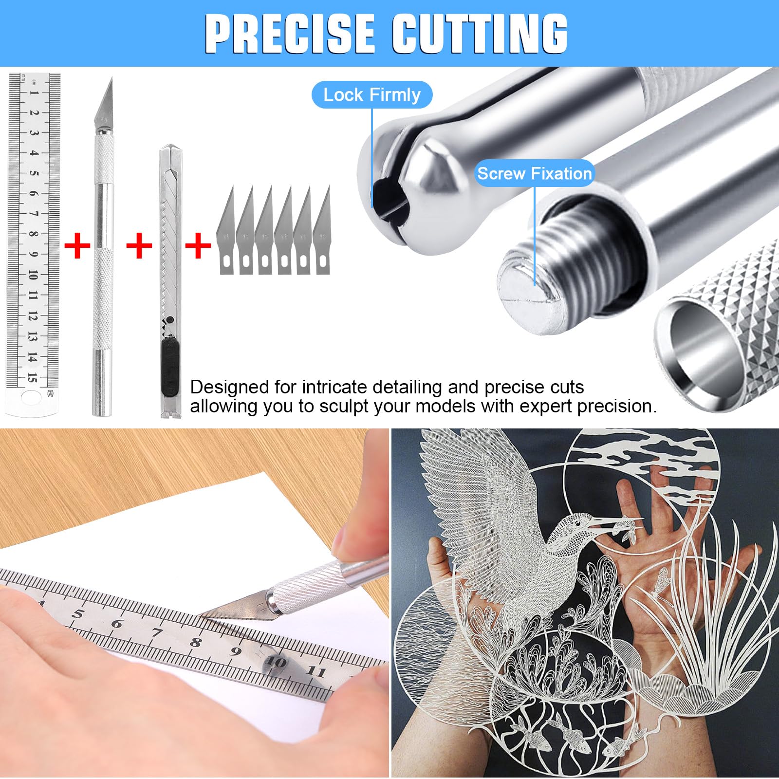55Pcs Professional Model Tools Kit for Gundam, Modeler Basic Tools Craft Set Hobby Building Tools Gundam Model Tools Kit for Basic Model Building, Repairing and Fixing