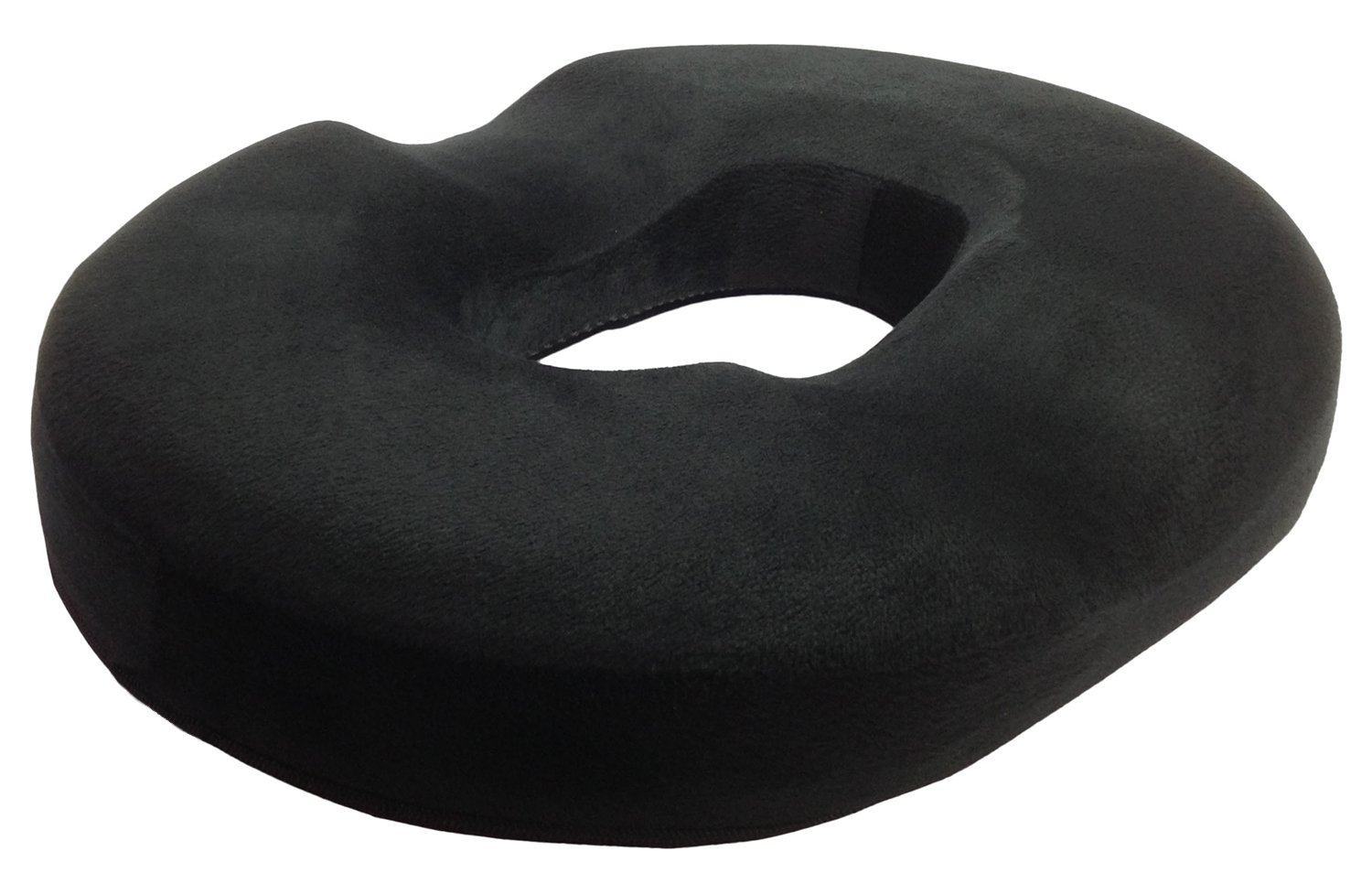 Kieba Hemorrhoid Treatment Donut Tailbone Cushion, Prostate Pillow, Pregnancy, Post Natal, Bed Sores, Coccyx, Sciatica, 18 Inches. Ultra Premium Comfort Foam (Black)