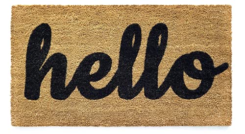 Children's Sized Door Mat for Play House - Kids Size Floor Mat (Hello)