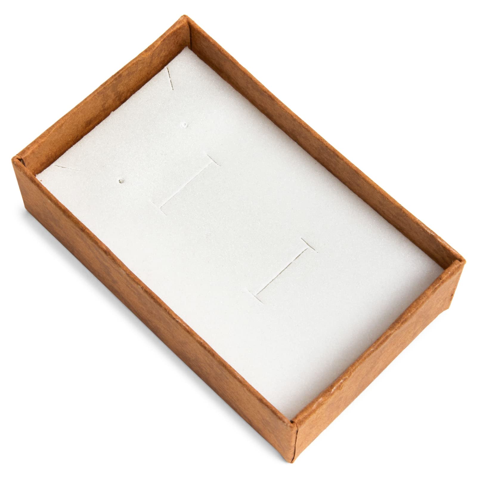Jewelry Gift Box Set with Lids and Ribbon Bows (Brown, 2 x 3 x 1 In, 16 Pack)