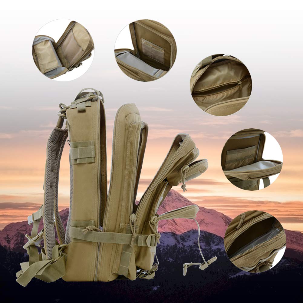 ROARING FIRE Military Tactical Assault Backpack, EDC Outdoor Backpack, Trekking Backpack, 30L Army Rucksack Molle Pack, Go Bag, Get Home Bag for EDC, Tactical Use, Camping, Hiking
