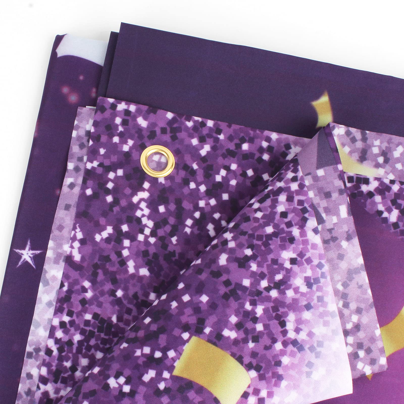 HAMIGAR 6x4ft Happy 13th Birthday Banner Backdrop - 13 Years Old Birthday Decorations Party Supplies for Girls - Purple