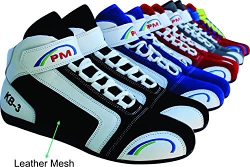 Driving Shoes, Karting Shoes, Go Kart Shoes (Blue/White, 9.5)