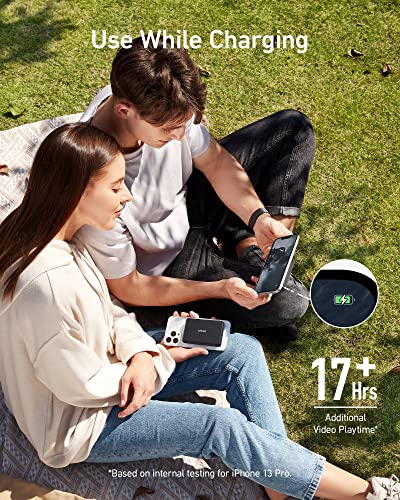 Anker 521 Magnetic Battery (PowerCore Magnetic 5K), 5000 mAh Magnetic Wireless Portable Charger with USB-C Cable, for iPhone 13 / 13 Pro / 13 Pro Max / 13 Mini / 12 / 12 Pro / 12 Pro Max / 12 Mini