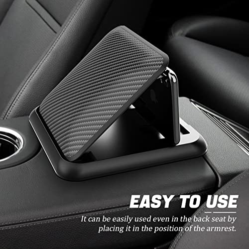 Car Phone Holder Mount, Silicone Carbon Fiber Pattern Car Phone Mount for Automotive Dashboard, Universal for iPhone Pro Max SE XS XR Plus, Samsung Galaxy & All Cellphones