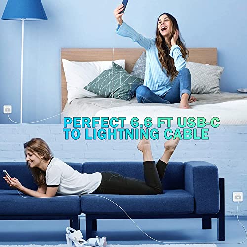 iPhone Fast Charger, 3 Pack [Apple MFi Certified] PD 20W Type C Fast Charger Block with 6FT USB C to Lightning Fast Charging Data Sync Cable Compatible for iPhone 14 13 12 11 Pro Max XS XR X 8 iPad