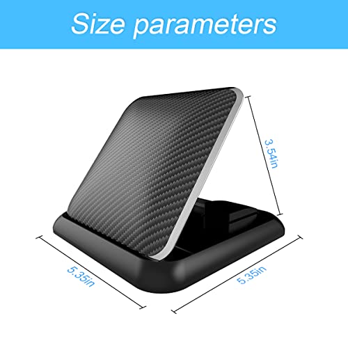 Car Phone Holder Mount, Silicone Carbon Fiber Pattern Car Phone Mount for Automotive Dashboard, Universal for iPhone Pro Max SE XS XR Plus, Samsung Galaxy & All Cellphones