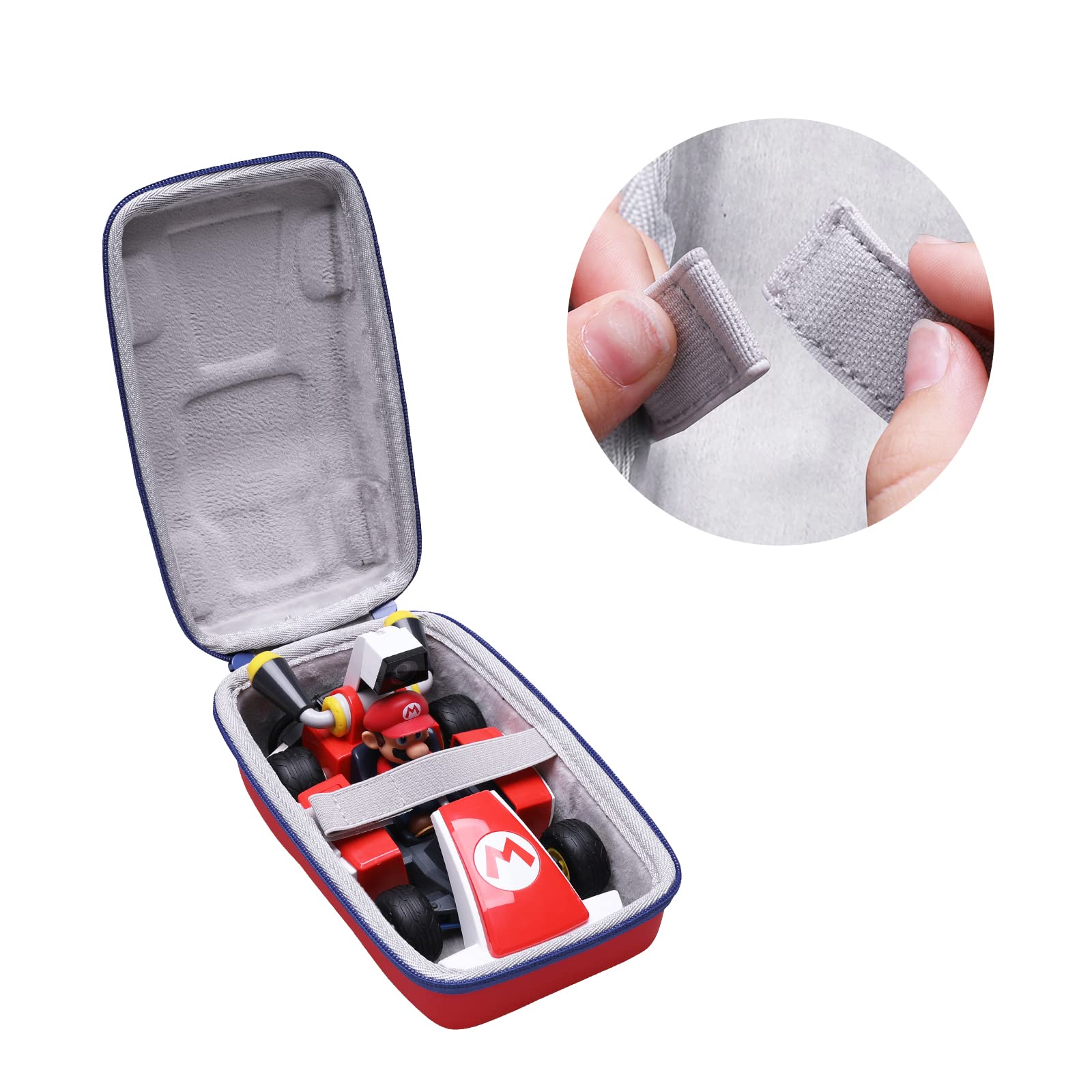 XANAD EVA Hard Case for Mario Kart Live:Nintendo Switch Mario Set Edition - Travel Protective Carrying Storage BagïŒRedïŒ