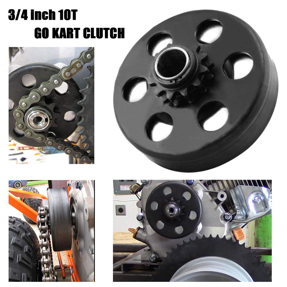 MOOSUN Minibike Go Kart Clutch 3/4" Bore 10 Tooth for #40/41/420 Chain