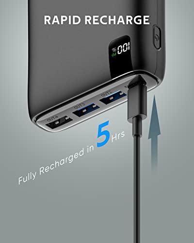 CONXWAN Power Bank 26800mAh Portable Charger 22.5W Fast Charging PD Battery Pack QC 3.0 External Backup Charger Compact Phone Powerbank Compatible with iPhone Samsung Galaxy Android