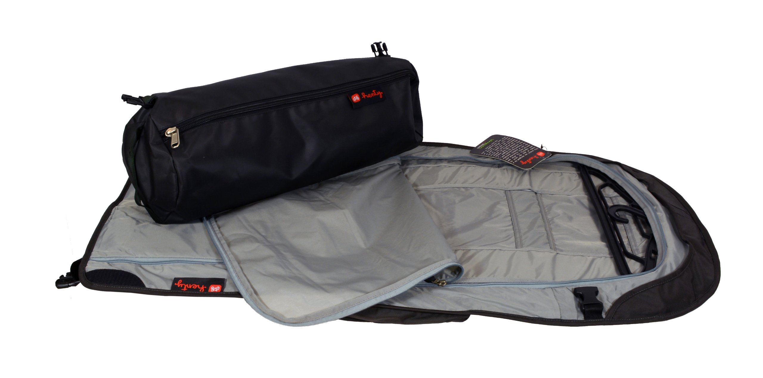 Henty Wingman Backpack Suit Bag- Compact Grey, Medium (HNT-WCBP-Gry)