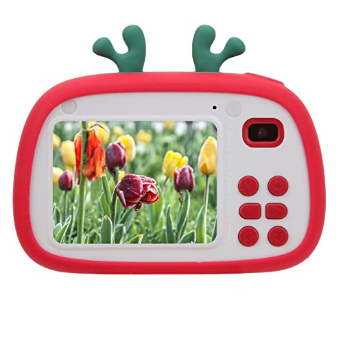 Shanrya Kid Camera, Christmas Style Cute Kids Camera Stable Reliable Push Type Design for Indoor for Outdoor