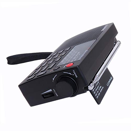 C Crane CC Skywave AM, FM, Shortwave, Weather and Airband Portable Travel Radio with Clock and Alarm