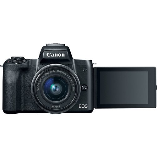 Canon EOS M50 Mirrorless Digital Camera (Black) Bundle w/Canon EF-M 15-45mm is STM & Tamron 70-300mm Di LD Lenses + Auto (EF/EF-S to EF-M) Mount Adapter + Gadget Bag + Accessories