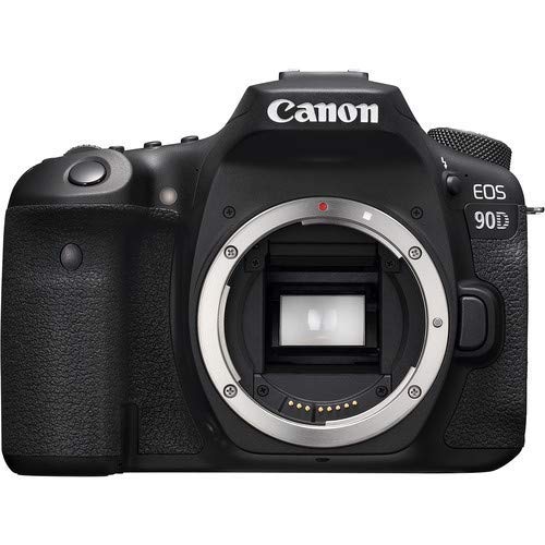 Canon EOS 90D DSLR Camera Deluxe Video Kit with Canon EF-S 18-55mm f/3.5-5.6 is STM Lens + Commander Pro Microphone + SanDisk 32GB SD Memory Card + Accessory Bundle (Renewed)