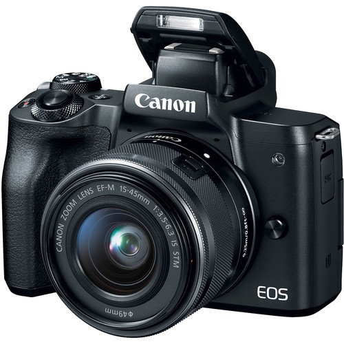 Canon EOS M50 Mirrorless Digital Camera (Black) Bundle w/Canon EF-M 15-45mm is STM & Tamron 70-300mm Di LD Lenses + Auto (EF/EF-S to EF-M) Mount Adapter + Gadget Bag + Accessories