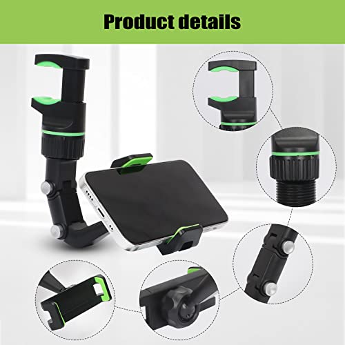FYY Car Phone Holder Mount, 360°Rotating Rearview Mirror Phone Holder for Car, Multifunctional Phone Mount and GPS Holder, Fixed and Adjusted Cell Phone Automobile Cradles (Black+Green)
