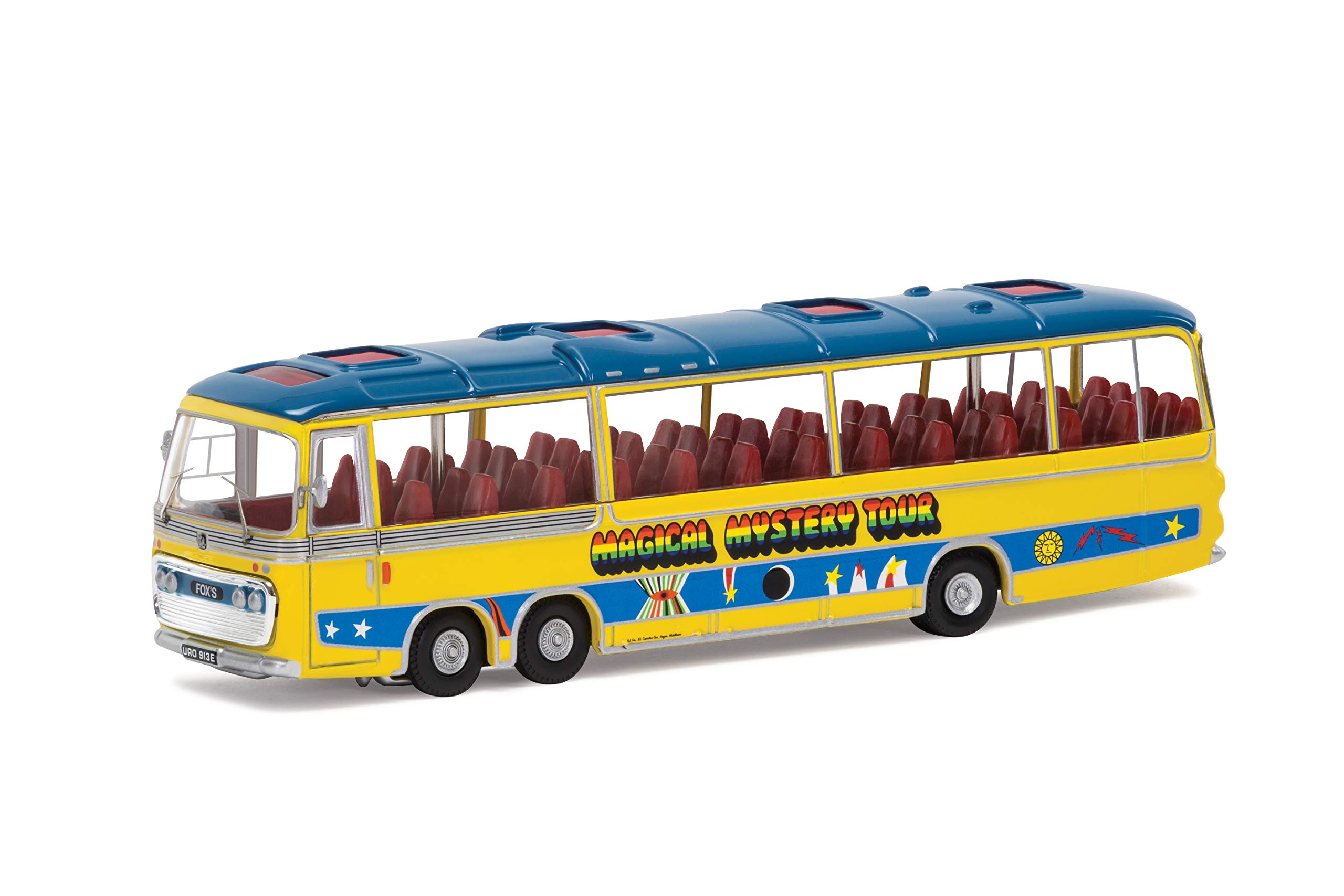 Corgi The Beatles Magical Mystery Tour Bus 1:76 Diecast Display Model CC42419, Yellow & Blue