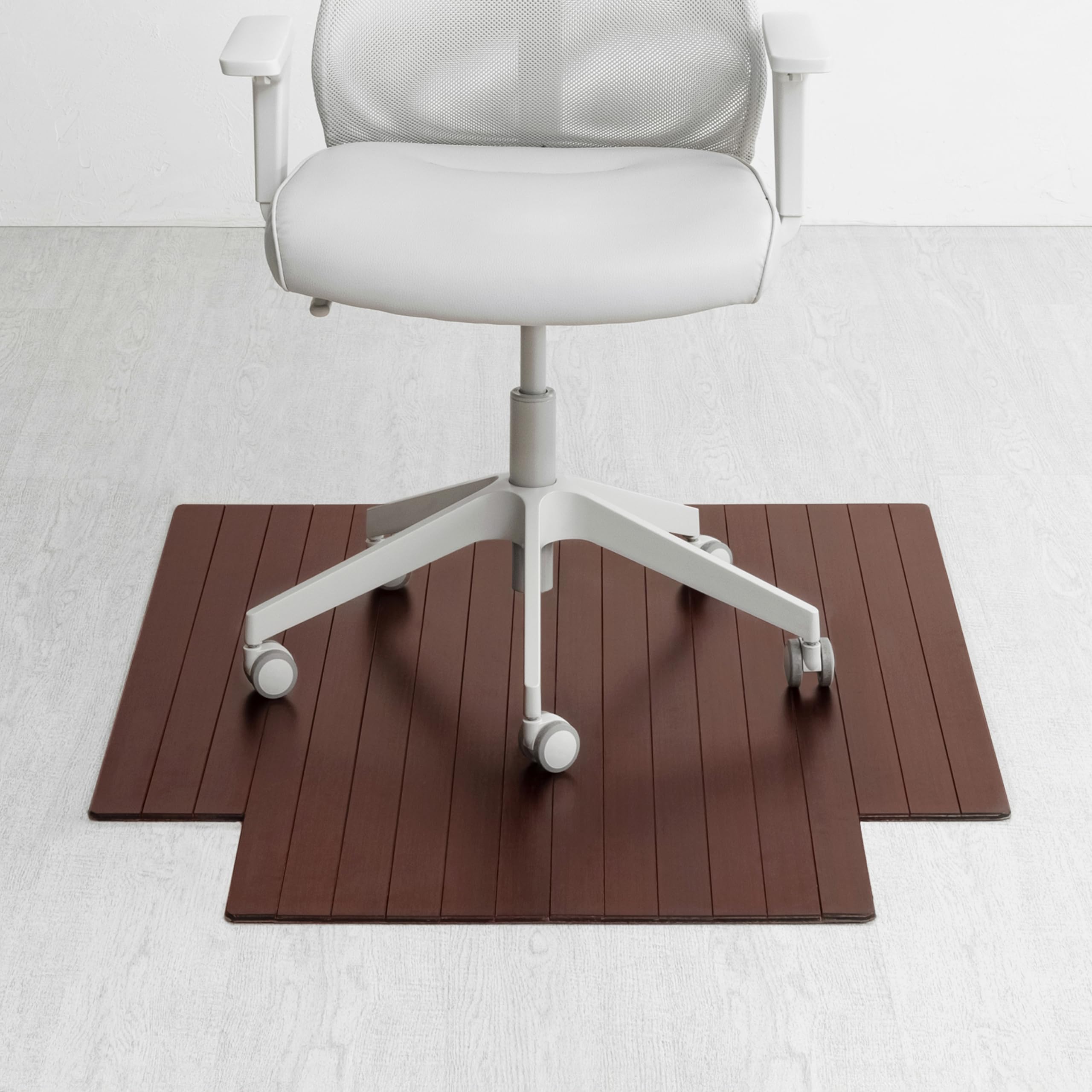 Anji Mountain Standard Bamboo Roll-Up Chairmat, 36 x 48-Inch, 8mm Thick, Dark Cherry