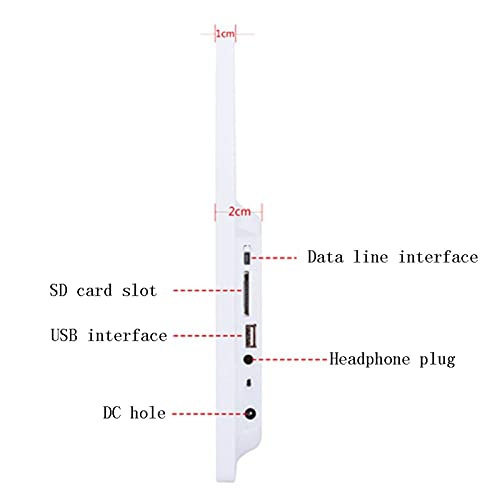 Ultra-Thin 15-inch Electronic Photo Frame Ultra-Narrow Frame Electronic Photo Album Video Player Advertising Player (Color : White)