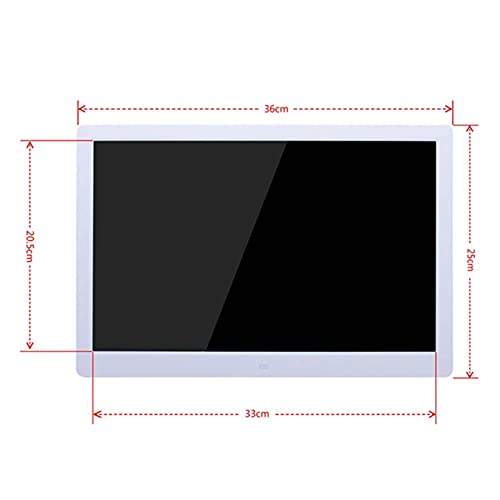 Ultra-Thin 15-inch Electronic Photo Frame Ultra-Narrow Frame Electronic Photo Album Video Player Advertising Player (Color : White)