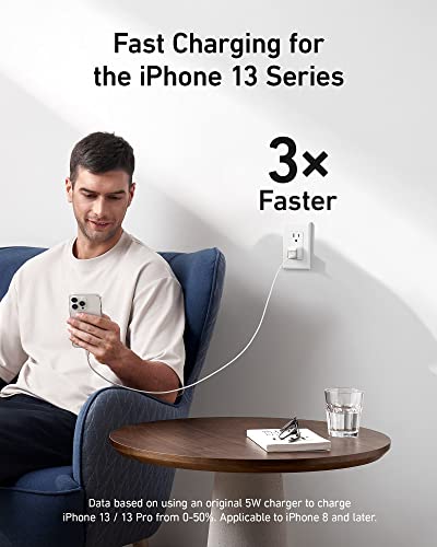 USB C Charger 20W, Anker 511 Charger (Nano Pro), PIQ 3.0 Durable Compact Fast Charger, Anker Nano Pro for iPhone 14/14 Plus/14 Pro/14 Pro Max, Galaxy, Pixel 4/3, iPad/ iPad mini (Cable Not Included)