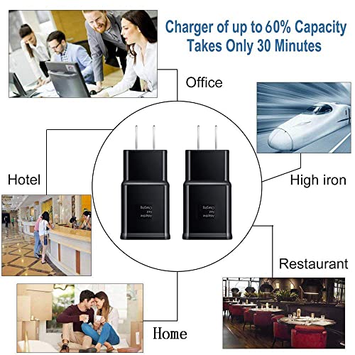 Samsung Adaptive Fast Charging Adapter Quick Charge Charging Block Wall Charger Plug Compatible with Samsung Galaxy S22/S22+/S22 Ultra /S21/S21+/S20/S10/S10+/S10e/S9/S9+/S8/S8Plus/Edge/Active/Note