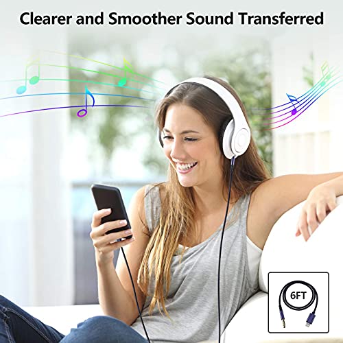 MOOU iPhone Aux Cord for Car, Apple MFi Certified Lightning to 3.5 mm Audio Cable for Headphone Speaker Compatible with iPhone 13/13 Pro/13 Pro Max/12/12Pro/12 Pro Max/11/11 Pro Max/X/XS/XR/8, 6.6FT