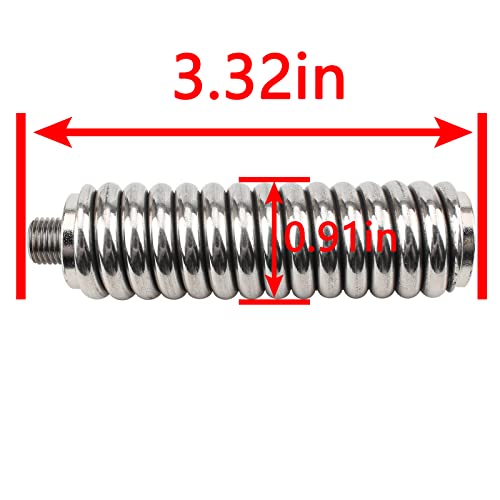 AUTOKAY Pack of 2 Heavy Duty SS-3H CB Antenna Spring Mount Fits for Mobile/Vehicle CB Radio Antenna Mount 3/8-24 Inch Threads Stainless Steel