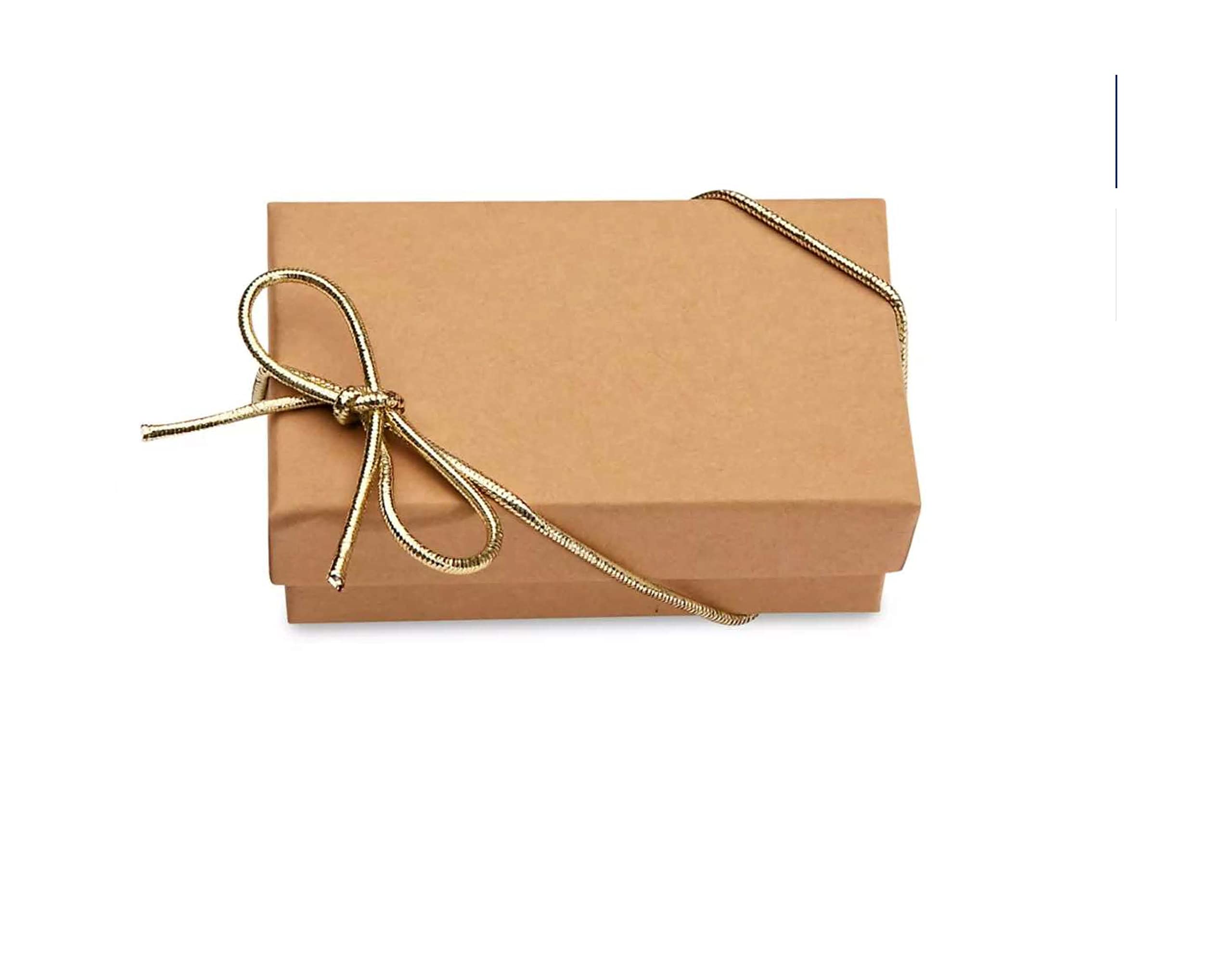 WGH Metallic Stretch Loops with Pre-Tied bows, Elastic Cord Ribbon, Gift Box Bows, Elastic Ribbon String for Gifts, Box, Craft, Bags (6 inch, GOLD)