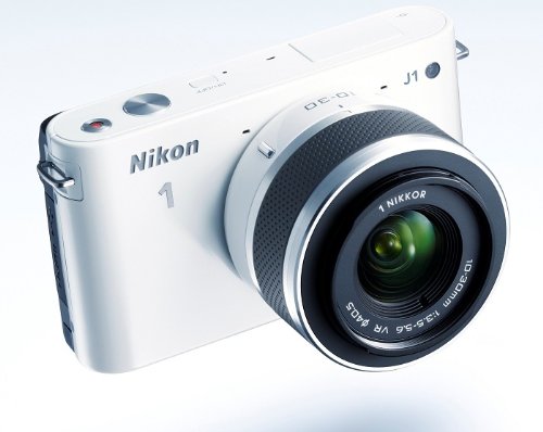 Nikon 1 J1 Compact System Camera with 10-30mm Lens Kit - White (10.1MP) 3 inc