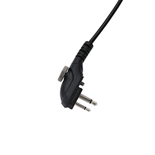 KS K-STORM Ear Hook Earpiece Headset with Mic Compatible with Hytera PD550 PD562 TD500 TD562 Two Way Radio,PU Material, Black