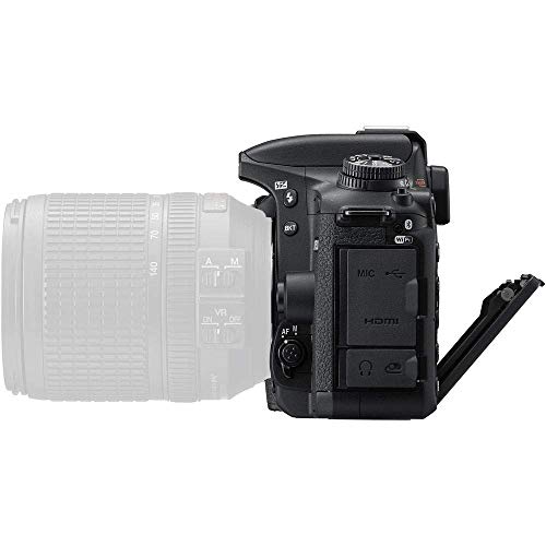 Nikon D7500 DSLR Camera (Body Only) (1581) + Nikon 70-300mm Lens + 18-55mm Lens + 64GB Memory Card + Case + Corel Photo Software + 2 x EN-EL 15 Battery + Card Reader + LED Light + More (Renewed)