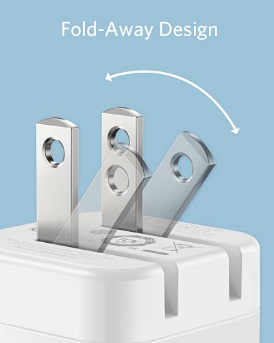 USB C Charger, Anker 2-Pack Fast Charger with Foldable Plug, PowerPort III 20W Cube Charger for iPhone 14/14 Plus/14 Pro/14 Pro Max/13, Galaxy, Pixel 4/3, iPad/iPad Mini, and More(Cable not Included)
