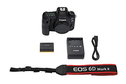 Canon EOS 6D Mark II DSLR Camera (Body Only), Canon BG-E21 Battery Grip, 2 Spare Batteries