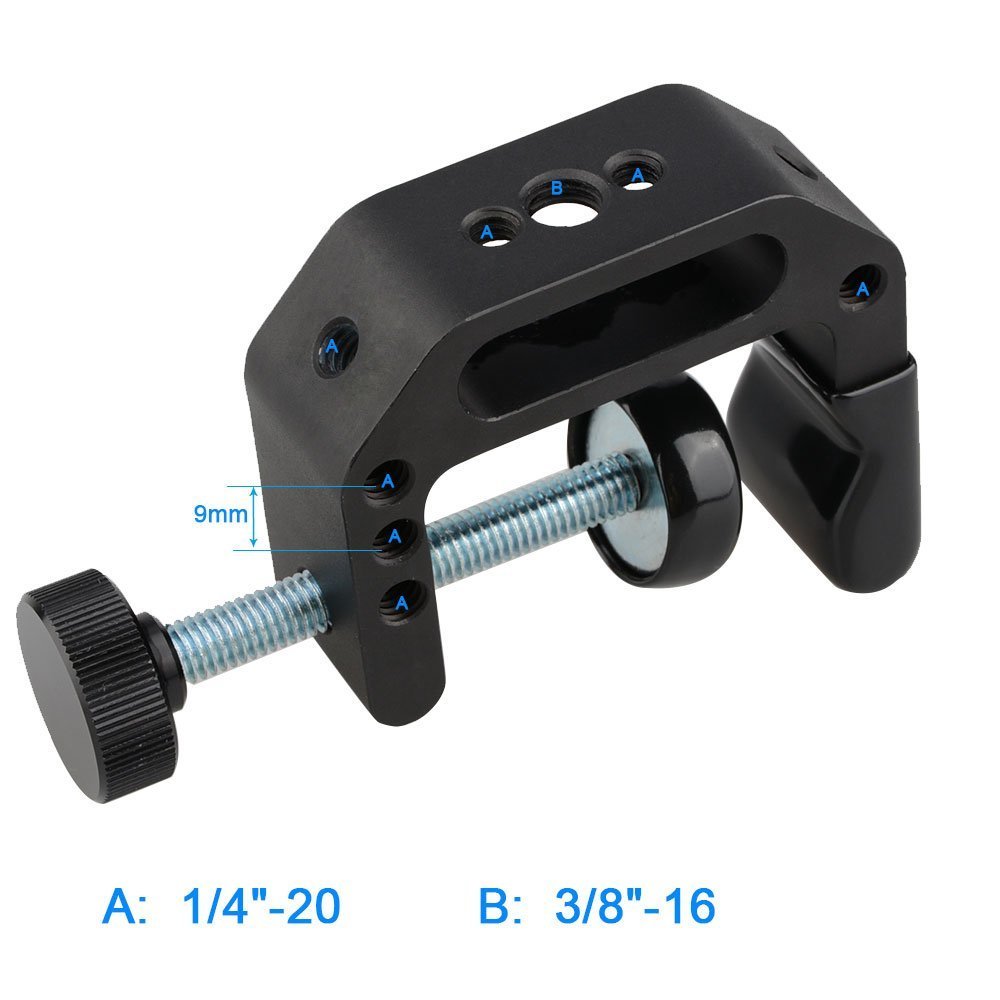CAMVATE Universal C-Clamp for Desktop Mount Holder with 1/4"-20 & 3/8"-16 Thread Hole - 1121