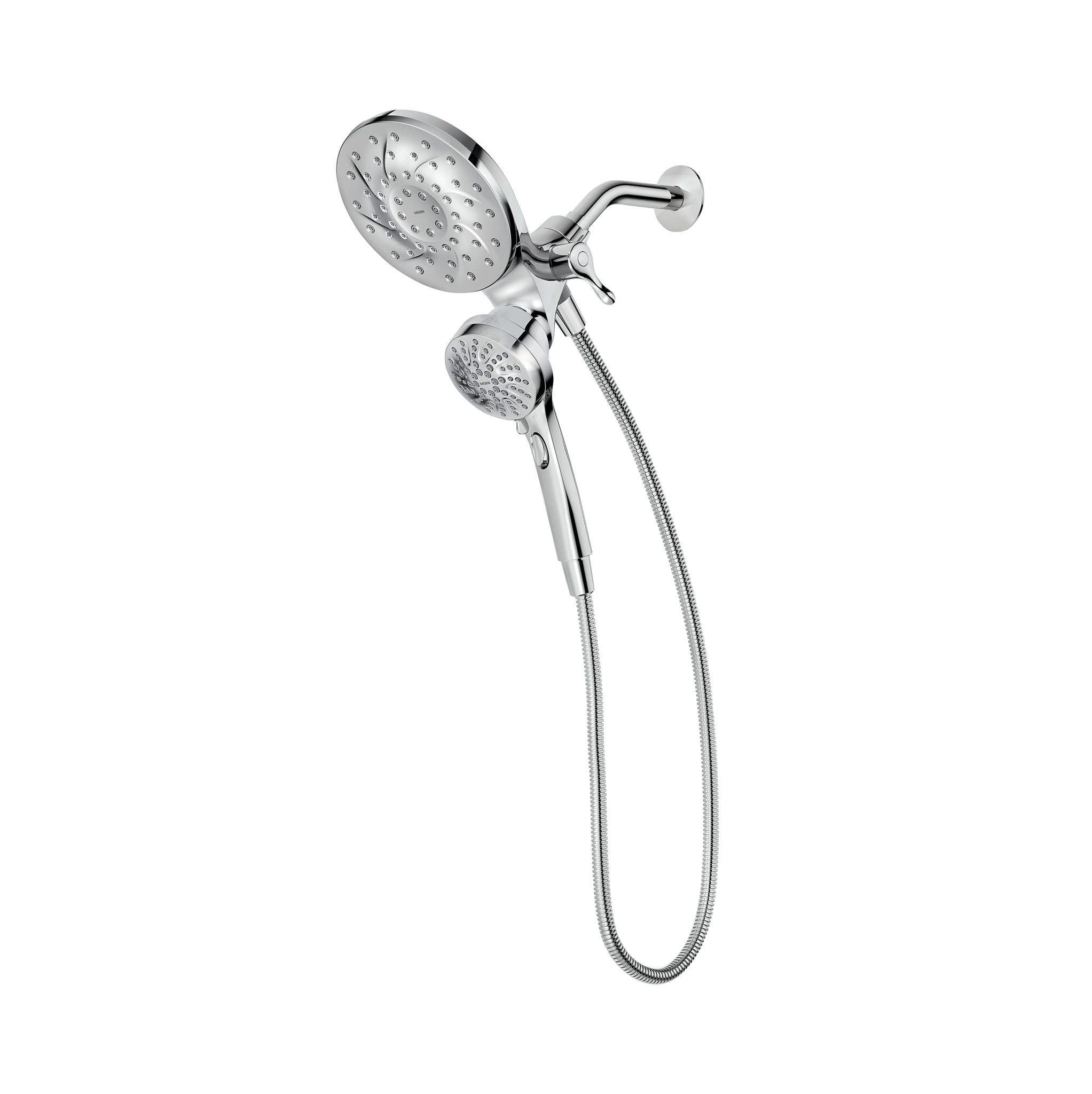 Moen Engage Magnetix Chrome 2.5 GPM Handheld/Rain Shower Head 2-in-1 Combo Featuring Magnetic Docking System, Rain Shower Head with Handheld Spray, 26009