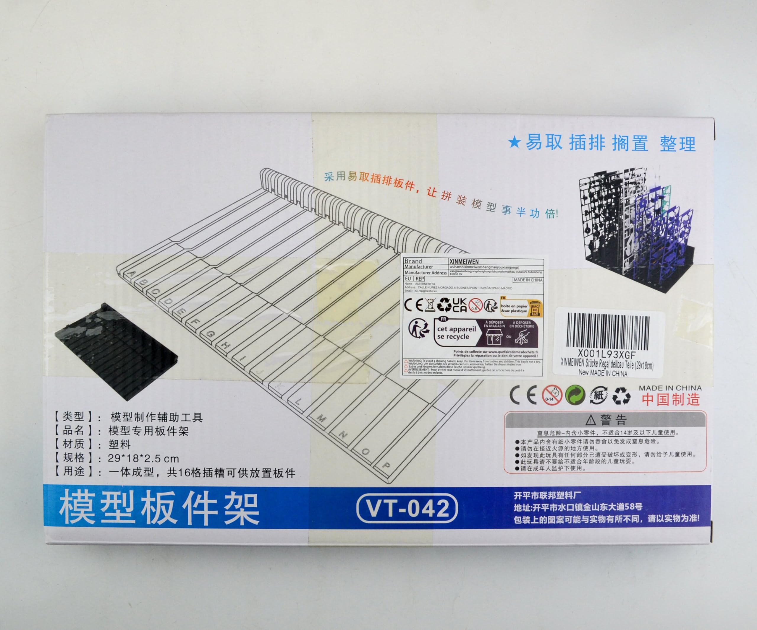 XINMEIWEN Pieces Shelves Tool Stand Holder Model Production Tools Placement Rack Plastic Holder Container Organizer for Gundam Hobby Model Making Parts (29x18cm)