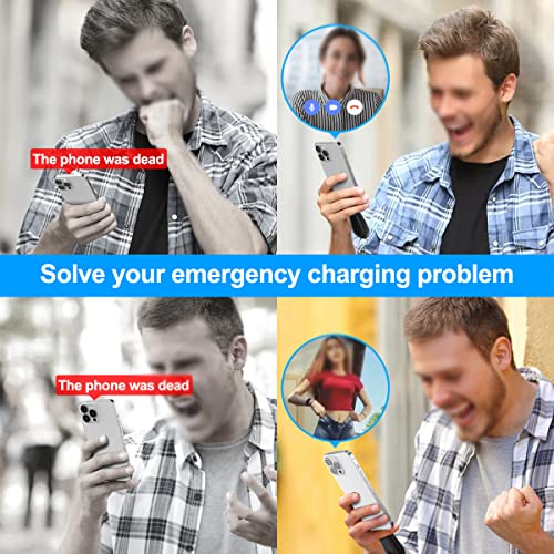 EMNT Keychain Portable Charger for iPhone, 1700mAh Mini Power Emergency Pod, Ultra-Compact External Fast Charging Power Bank Battery Pack, Key Ring Cell Phone Charger,Charger Smaller Than a Card,black
