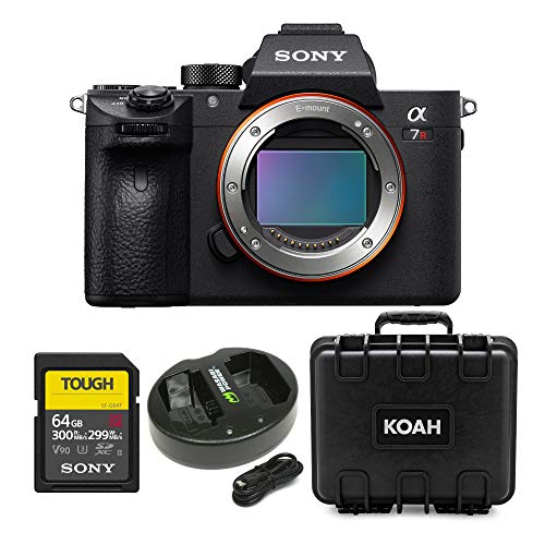 Sony Alpha a7R III A Full-Frame Mirrorless Camera Body Bundle with 64GB SD Card and Accessory (4 Items)