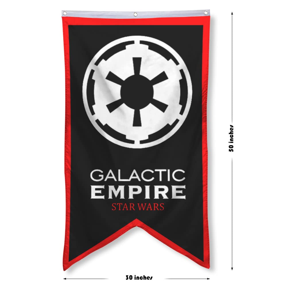 Bayyon The Galactic Empire Banner Flag 30x50 Inch Man Cave Home Office Bed Room Decor (Wars)