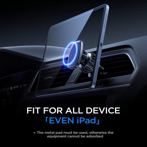LISEN Magnetic Phone Holder for Car Mount [Easily Install] Car Phone Holder Mount [6 Strong Magnets] Cell Phone Holder for Car Case Friendly iPhone Car Holder for All Smartphones & Tablets