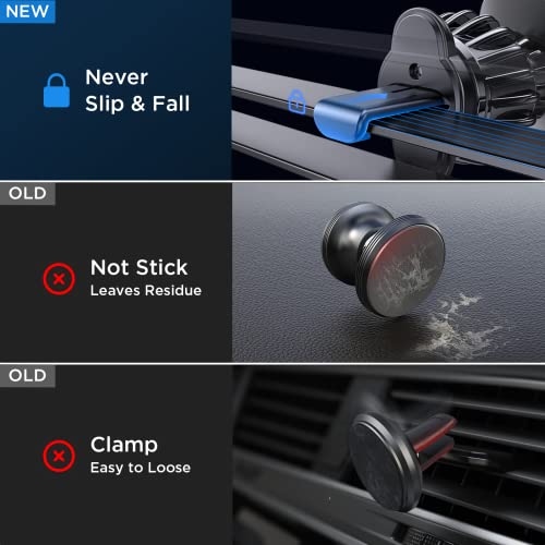 LISEN Magnetic Phone Holder for Car Mount [Easily Install] Car Phone Holder Mount [6 Strong Magnets] Cell Phone Holder for Car Case Friendly iPhone Car Holder for All Smartphones & Tablets