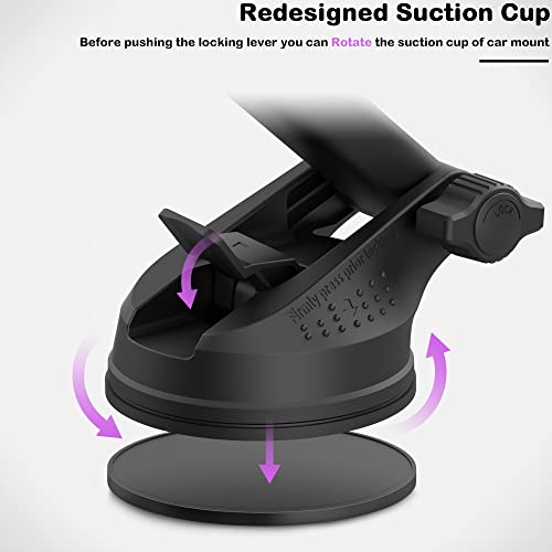 metisinno Fits MagSafe Car Mount Magnetic Phone Holder for Car iPhone 14 13 12 MagSafe Car Phone Holder, Compatible with PopSocket for MagSafe, Dashboard & Windshield, Suction Cup Mount Strong Magnets