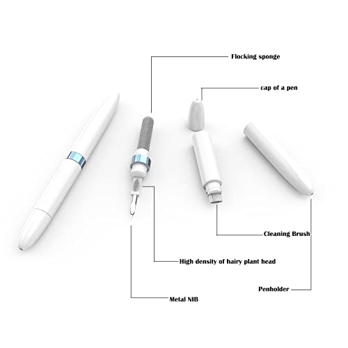 WANTHER Airpod Cleaner Kit,Cleaning Pen 4 in 1 Multi-Function Cleaner Set Tool Soft Brush for Computer/Camera/Phone Accessories for Gifts