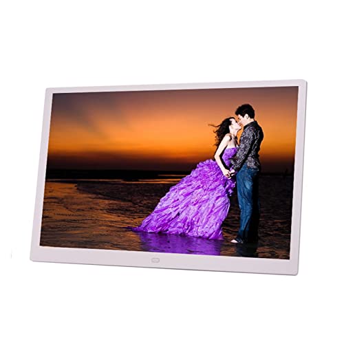 Family 15 Inch Screen LED Backlight HD 1280 * 800 Digital Photo Frame Electronic Album Picture Music Movie Full Function Good Gift (Color : Black4GB, Size : EU Plug)