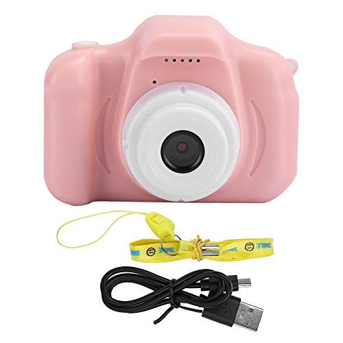 Liyeehao Kids Camera, Intelligence Portable One-Click Focusing Children Camera with Lanyard for Taking Photos for Boys Girls(Pink-Pure Edition)