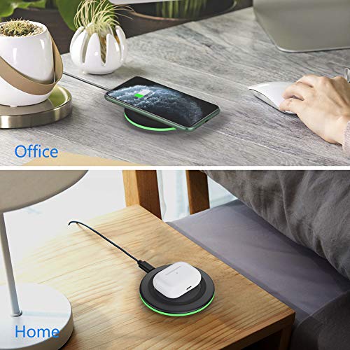 Yootech [2 Pack] Wireless Charger,10W Max Fast Wireless Charging Pad Compatible with iPhone 14/14 Plus/14 Pro/14 Pro Max/13/13 Mini/SE 2022/12/11/X,Samsung Galaxy S22/S21,AirPods Pro 2(No AC Adapter)