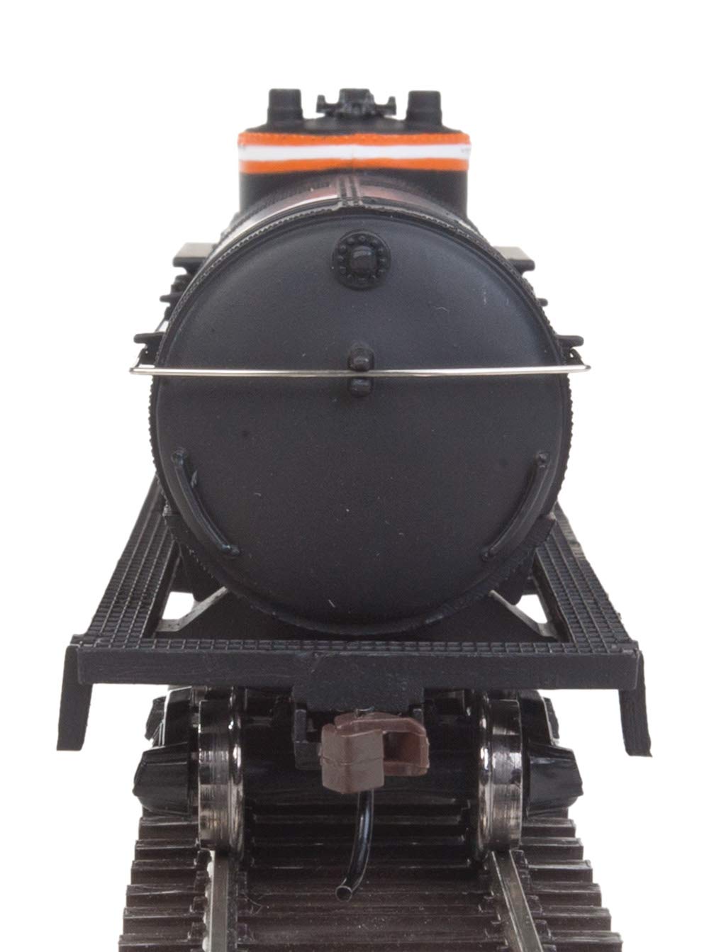 Walthers Trainline HO Scale Model Santa Fe Tank Car, Black/Orange/White