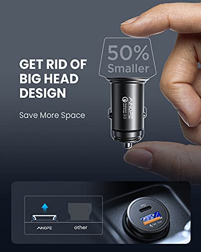 Car Charger USB C 54W Car Charger Adapter [Mini&Metal] AINOPE Cigarette Lighter USB Charger PD36W&QC3.0 Car Phone Charger Fast Charging for iPhone 14 Pro Max 13 12 Samsung Galaxy S23/22 Google Pixel